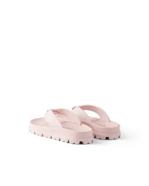 Prada Rubber Thong Sandals - Alabaster Pink
