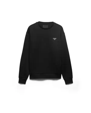 Prada Technical Cotton Boxy Fit Sweatshirt