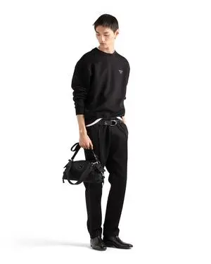 Prada Technical Cotton Boxy Fit Sweatshirt