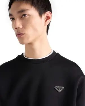 Prada Technical Cotton Boxy Fit Sweatshirt