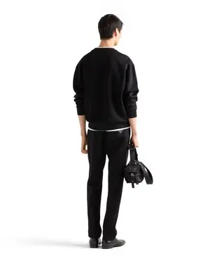 Prada Technical Cotton Boxy Fit Sweatshirt