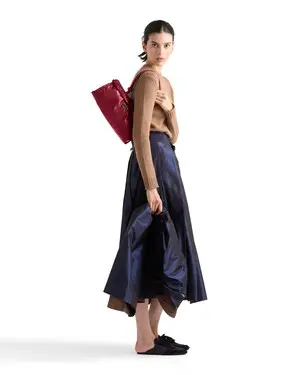 Prada Medium Leather Handbag - Ruby Red