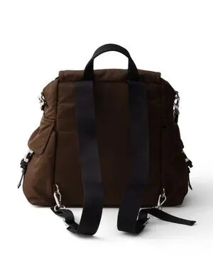 Prada Re-nylon And Leather Backpack - Sienna
