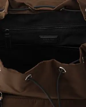 Prada Re-nylon And Leather Backpack - Sienna