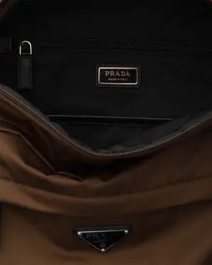 Prada Re-nylon And Saffiano Leather Backpack - Sienna