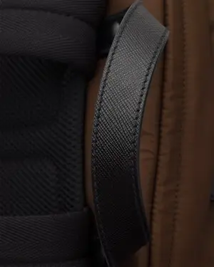 Prada Re-nylon And Saffiano Leather Backpack - Sienna