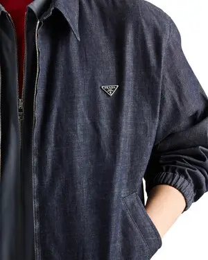 Prada Chambray Denim Blouson Jacket