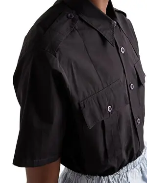 Prada Short-sleeve Poplin Shirt
