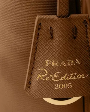 Prada Re-edition 2005 Re-nylon And Saffiano Mini Bag - Brandy