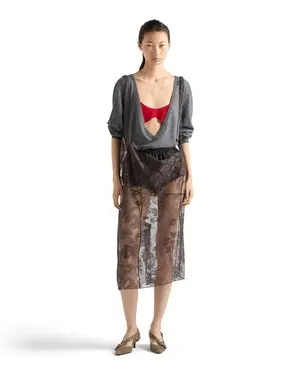 Prada Crepe De Chine Top - Red