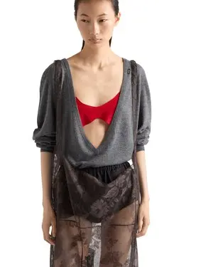 Prada Crepe De Chine Top - Red