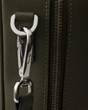 Prada Saffiano Leather Briefcase - Loden