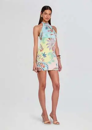 Hemant & Nandita Yuti Halter Mini Dress