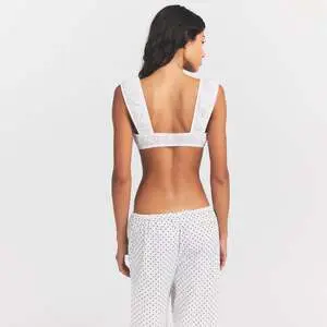 SKIMS Bralette | White | Small | Poplin Apparel - Snow