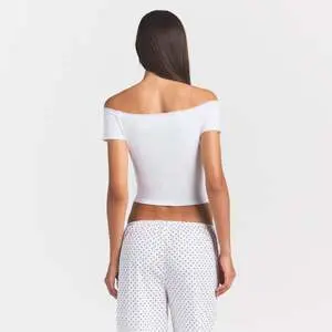 SKIMS Off-the-shoulder Cotton Jersey Top