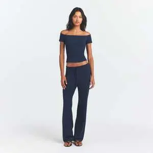 SKIMS Cotton Jersey Off-the-shoulder Top