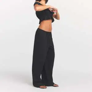 SKIMS Poplin Apparel Pants - Onyx