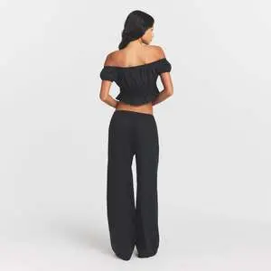 SKIMS Poplin Apparel Pants - Onyx