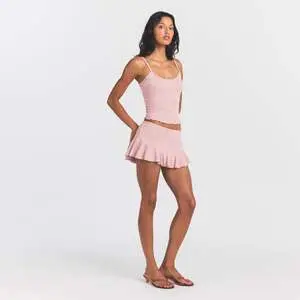 SKIMS Heavy Pointelle Mini Skort - Morganite