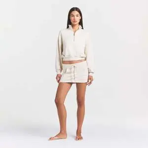 SKIMS Drapey French Terry Mini Skirt - Buff