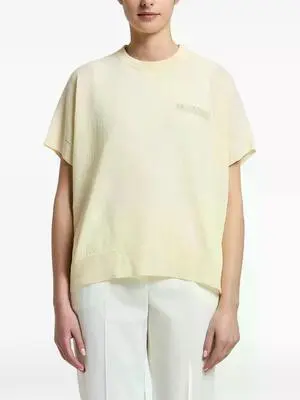 Peserico Bead-embellished Pocket Sweater - Yellow