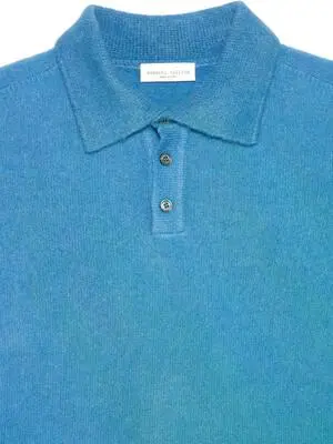 ROBERTO COLLINA Long-sleeve Polo-collar Polo Shirt - Blue