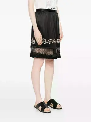 BODE Phantasm Embroidered Mini Skirt - Black