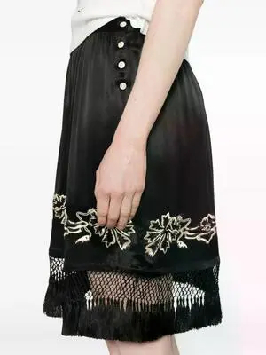 BODE Phantasm Embroidered Mini Skirt - Black