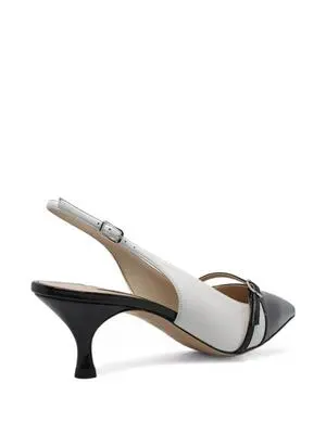 Casadei Winnie Buckled Slingback Pumps
