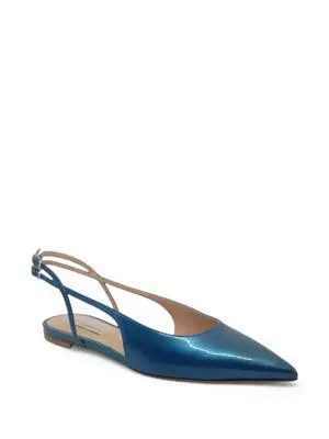 Casadei Pointed-toe Slingback Ballet Flats - Blue
