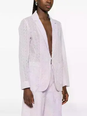FORTE_FORTE Broderie-anglaise Tie-fastening Jacket - Purple