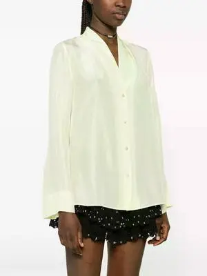 FORTE_FORTE V-neck Long-sleeved Shirt