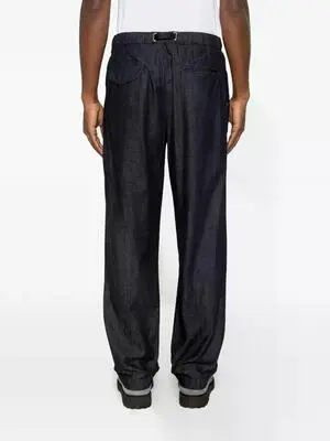 WHITE SAND Buckle-fastening Trousers