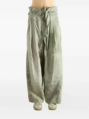 ZIGGY CHEN Pleated Trousers - Green