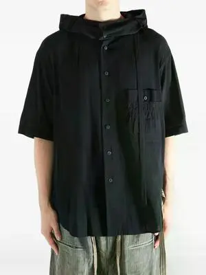 ZIGGY CHEN Hooded Short-sleeved Shirt