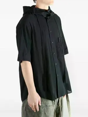 ZIGGY CHEN Hooded Short-sleeved Shirt