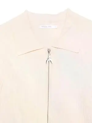 Patrizia Pepe Ribbed Zip-up Polo Shirt