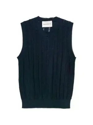 AMARANTO Open-knit Vest