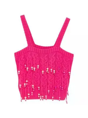 Pinko Beaded-embellishment Vest - Pink