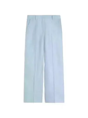 Max Mara Linen Tailored Trousers - Blue