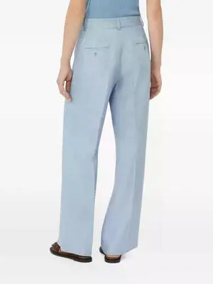 Max Mara Linen Tailored Trousers - Blue