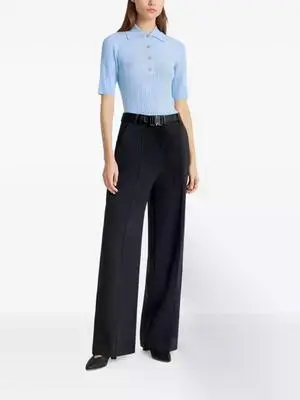 Fusalp Ribbed Buttoned Polo Shirt - Blue