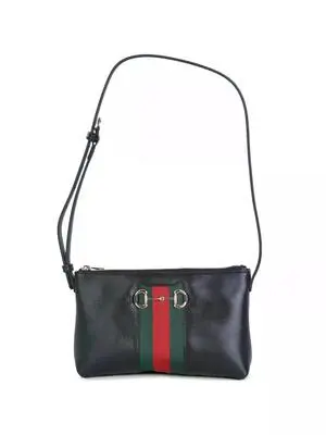 Gucci Horsebit Striped Crossbody Bag