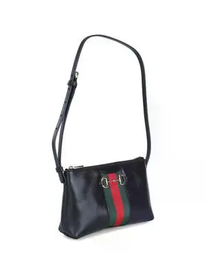 Gucci Horsebit Striped Crossbody Bag