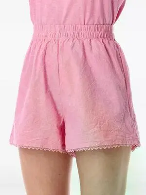 American Vintage Feoly Lace-trim Shorts - Pink