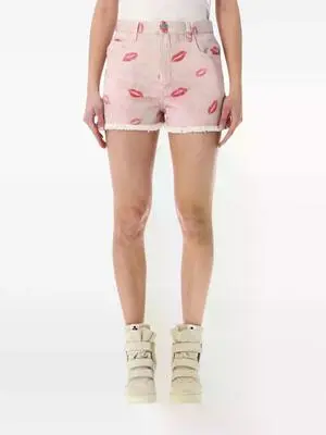 Isabel Marant Étoile Lesia Kiss-print Frayed Shorts