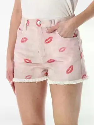 Isabel Marant Étoile Lesia Kiss-print Frayed Shorts