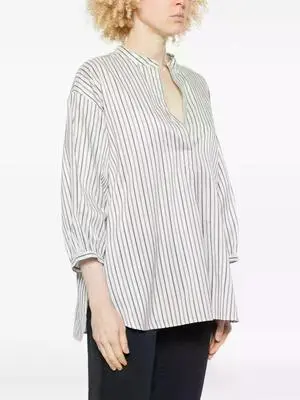 Peserico Striped Cotton Blouse