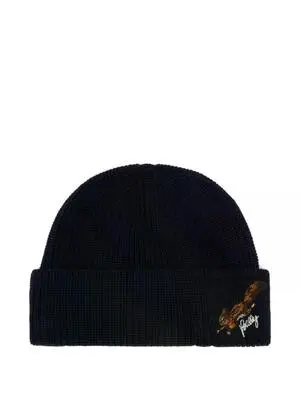 Bally Embroidered Squirrel Beanie - Blue