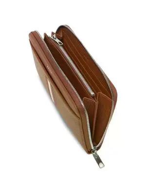 Bally Ribbon Zip-around Grained Leather Wallet
